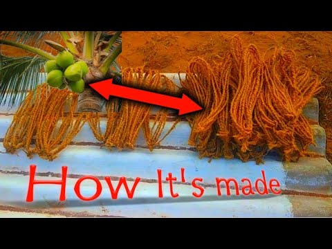 Coconut coir manufacturing process ||coconut tread making || - YouTube
