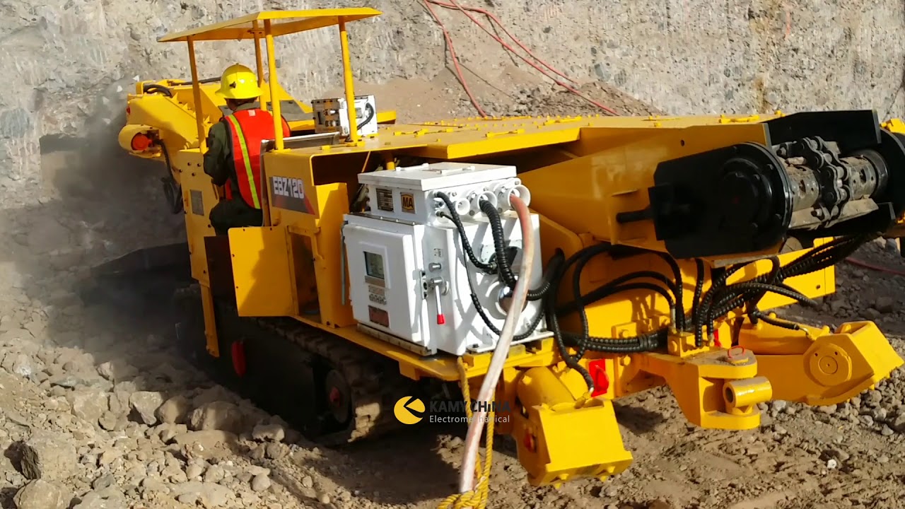 tunnel roadheader for stone mining - YouTube