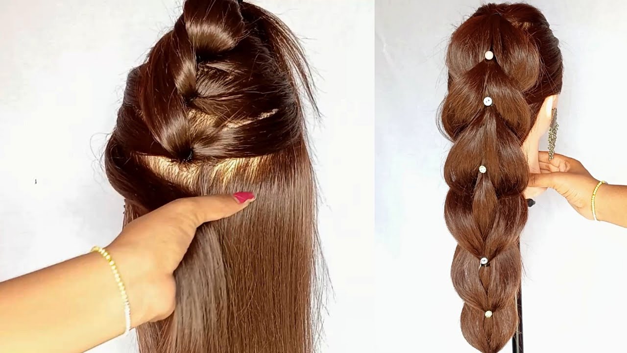 simple choti style for wedding guest latest hairstyle design - YouTube