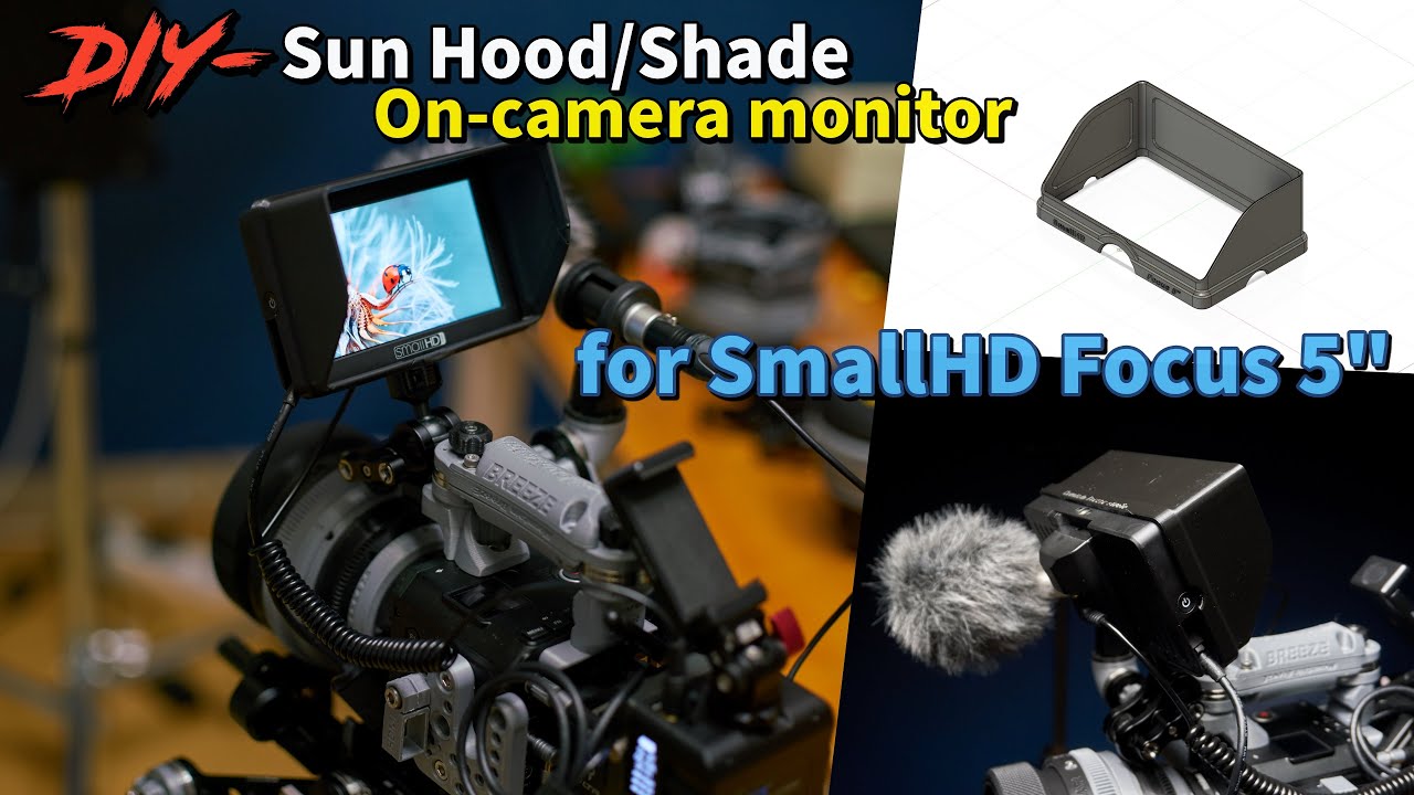 [DIY] Sun Hood (shade) On Camera monitor, SmallHD Focus 5" - YouTube