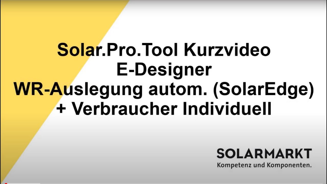 Solar.Pro.Tool - E Designer Wechselrichter Auslegung automat ...