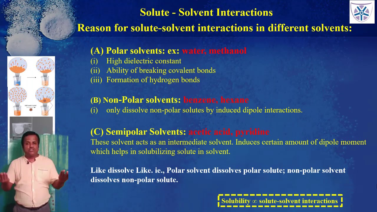 Type of Solvents and Solubility Parameter - YouTube