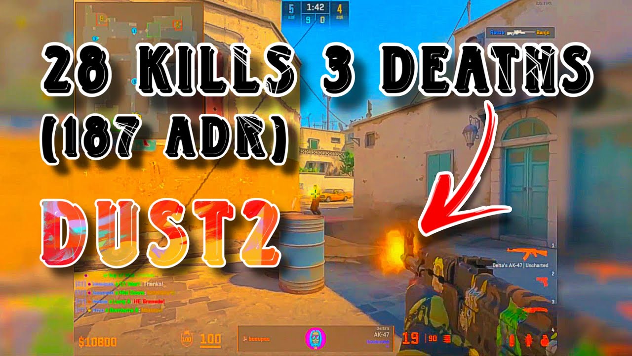 CS2 Dust2 28 Kills 3 Deaths Competitive Match Highlights!! (28-3 | 187 ...