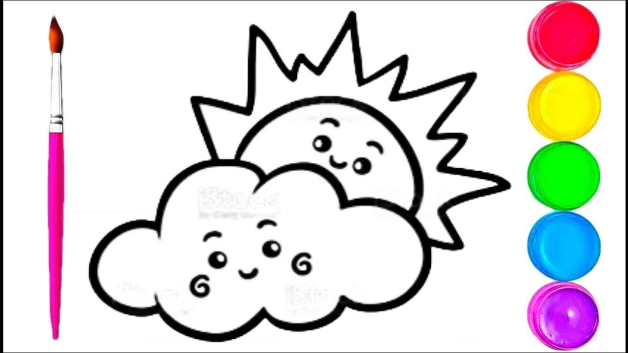 Bolalar uchun quyosh rasmini chizish - YouTube