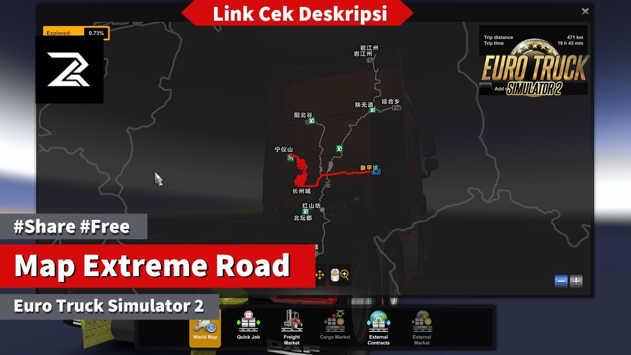 Map Extreme Road v2.0.5 1.43 || Euro Truck Simulator 2 - YouTube