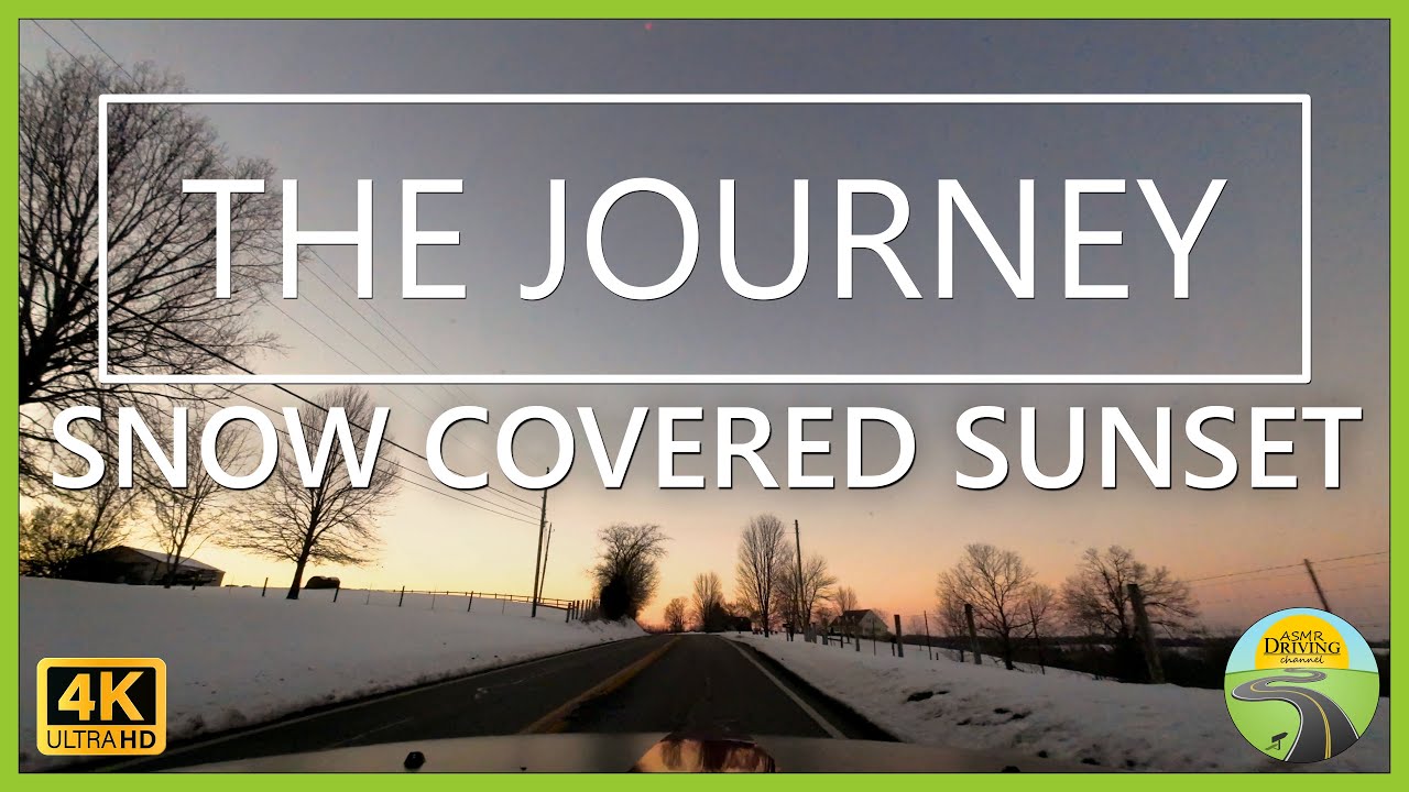 Snow Covered Drive Chilly Afternoon on Interstates & Highways - January ...