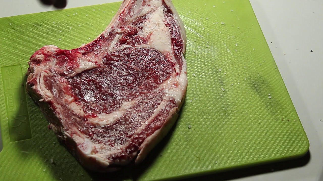 Chuleton o Rib-eye a la brasa rico corte para navidad - YouTube