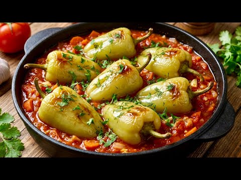 Ich mache dieses Omas Rezept fünfmal die Woche! Ich steche die Paprika mit einer Gabel ein!