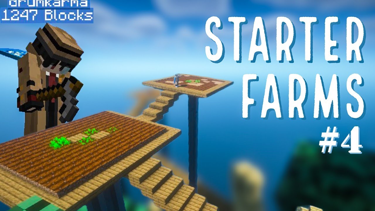 Elevated FOOD Farms 🔥 . ONEBLOCK Minecraft . episode-4 . - YouTube