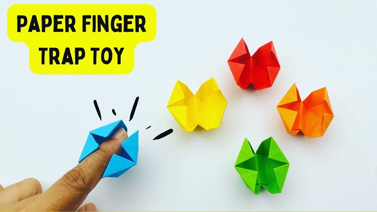 How to make DIY origami FINGER TRAP [paper finger trap, origami fidget ...