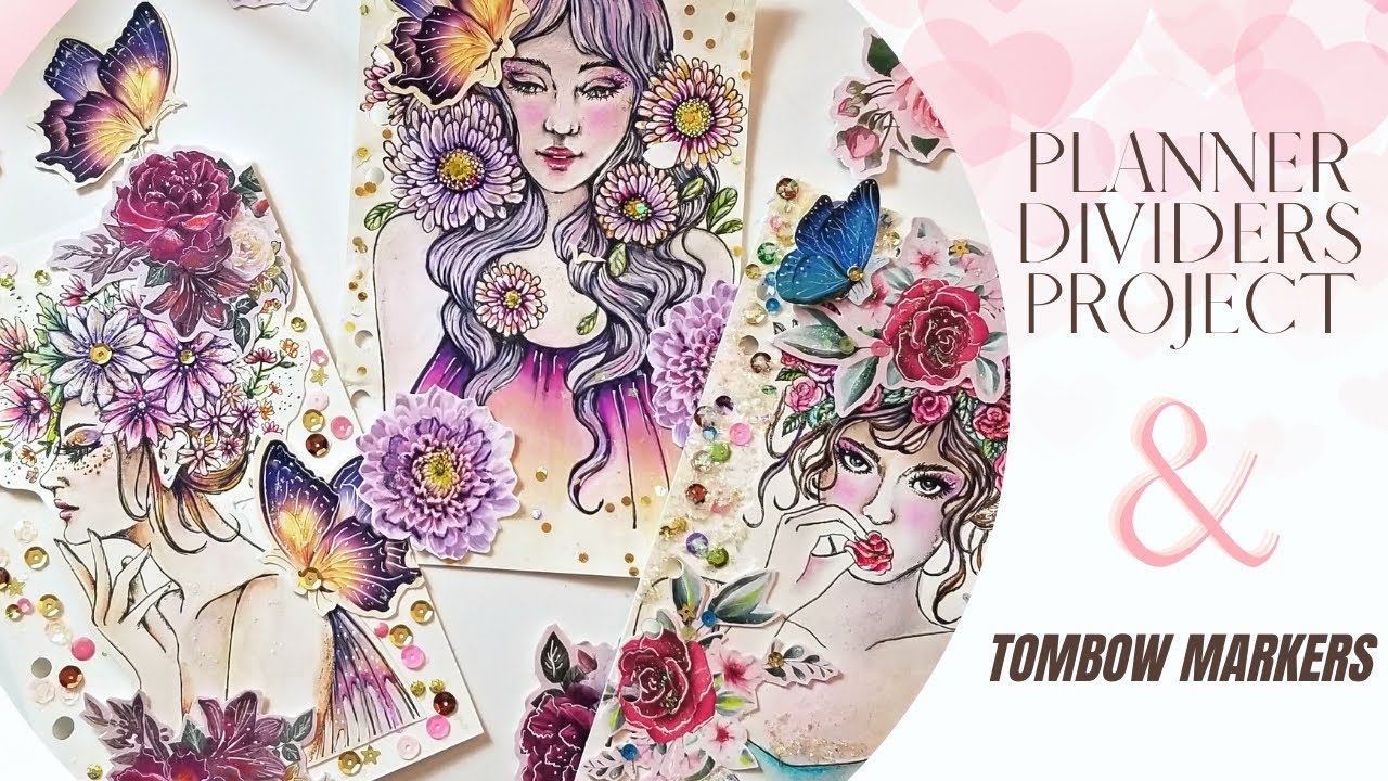 2023 Planner Dividers - Coloring with Tombow Markers & Prima Princess ...