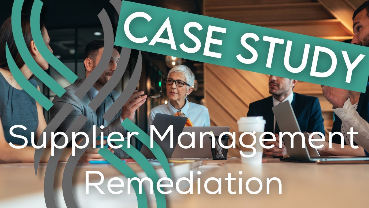 EMMA Case Study: Supplier Management Remediation - YouTube