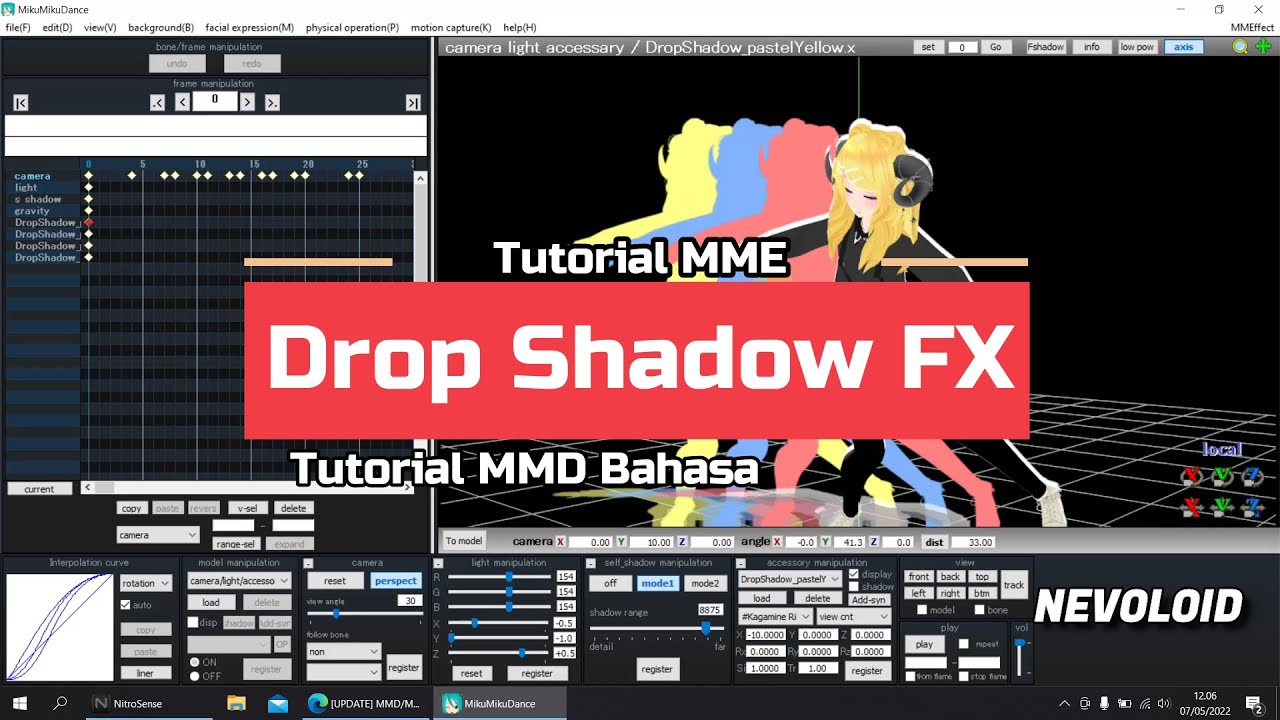 Tutorial MMD Effect Drop Shadow untuk Motion Japanese Goblin - YouTube