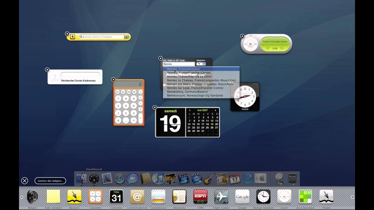 14 • Découvrir Dashboard • Mac OS X Tiger (tutoriel vidéo) - YouTube