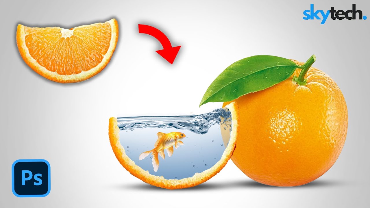 Water Orange Splash Effect | Photoshop Tutorial for beginners - YouTube