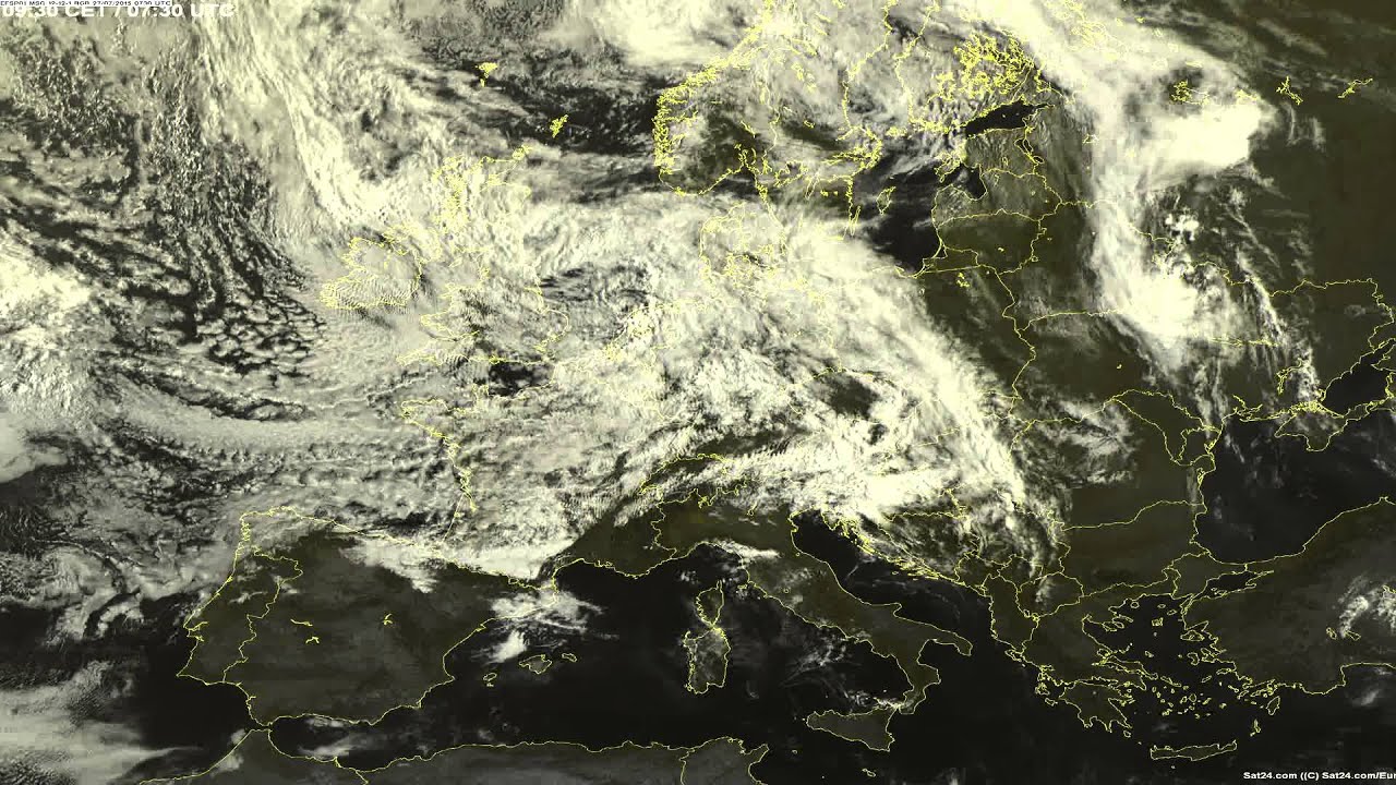 Sat24 video impression for Monday, July 27, 2015 - YouTube