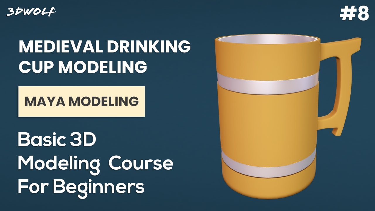 Maya Modeling Tutorial for Beginners | #8 - Medieval Drinking Cup Modeling in Maya 2022 - YouTube