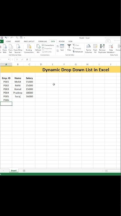 Quickly Make Dynamic Drop Down List List Shorts Viral Shortsvideo Excel Dropdownlist How 