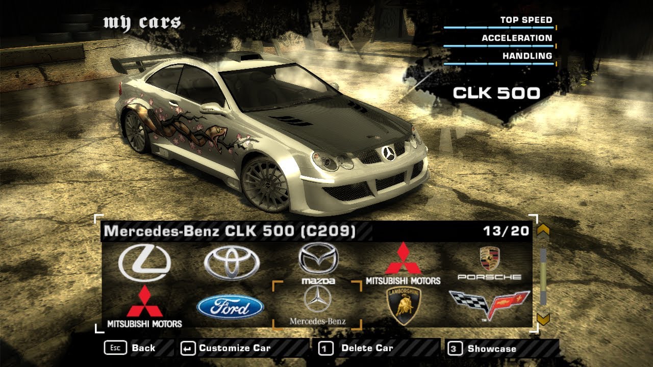 Need for Speed: Most Wanted — Mercedes-Benz CLK 500 (C209) (Kaze) - YouTube