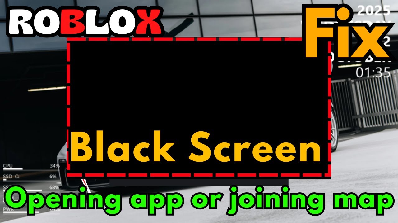 Roblox black screen while opening app or joining map - YouTube