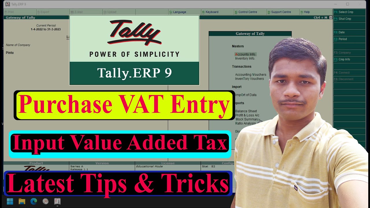 Purchase Input VAT Entry In Tally ERP 9 Hindi Purchase VAT Entry In purchase-input-vat-entry-in-tally-erp-9-hindi-purchase-vat-entry-in