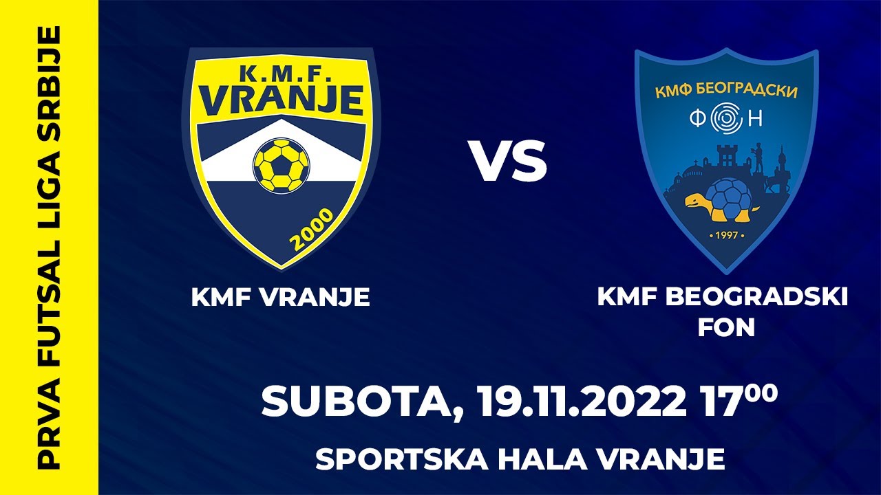 PFLS | 7. kolo | Kmf "Vranje" - Kmf "Beogradski Fon" #UZIVO HD - YouTube