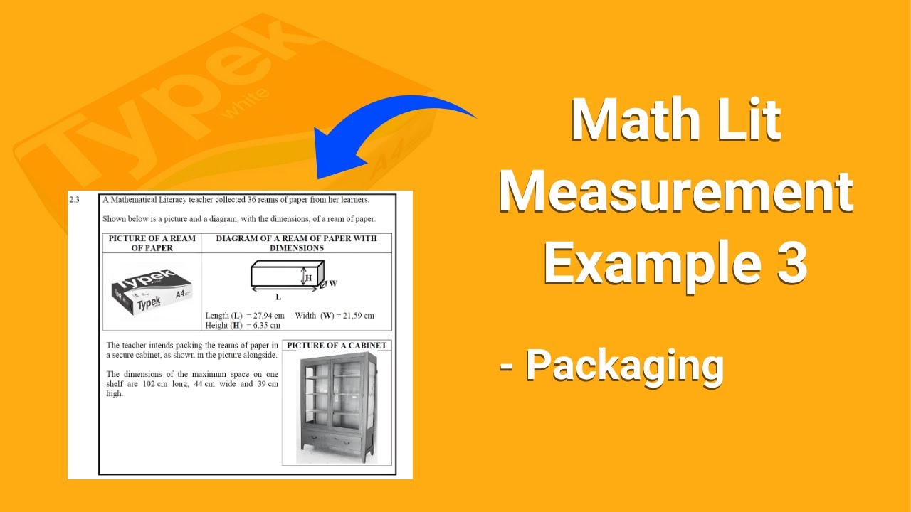 Maths Literacy Measurements Example 3 - YouTube