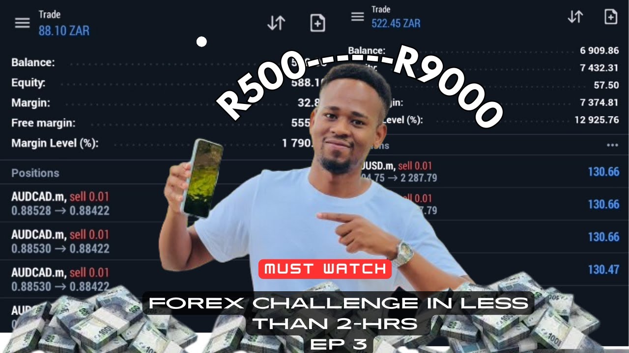 Growing R500 to R9000 Live Trading || Forex Challenge || - YouTube