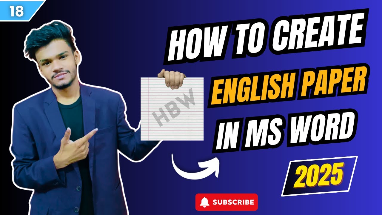 How to Create English Paper in MS Word | Step by Step Tutorial (2025 ...