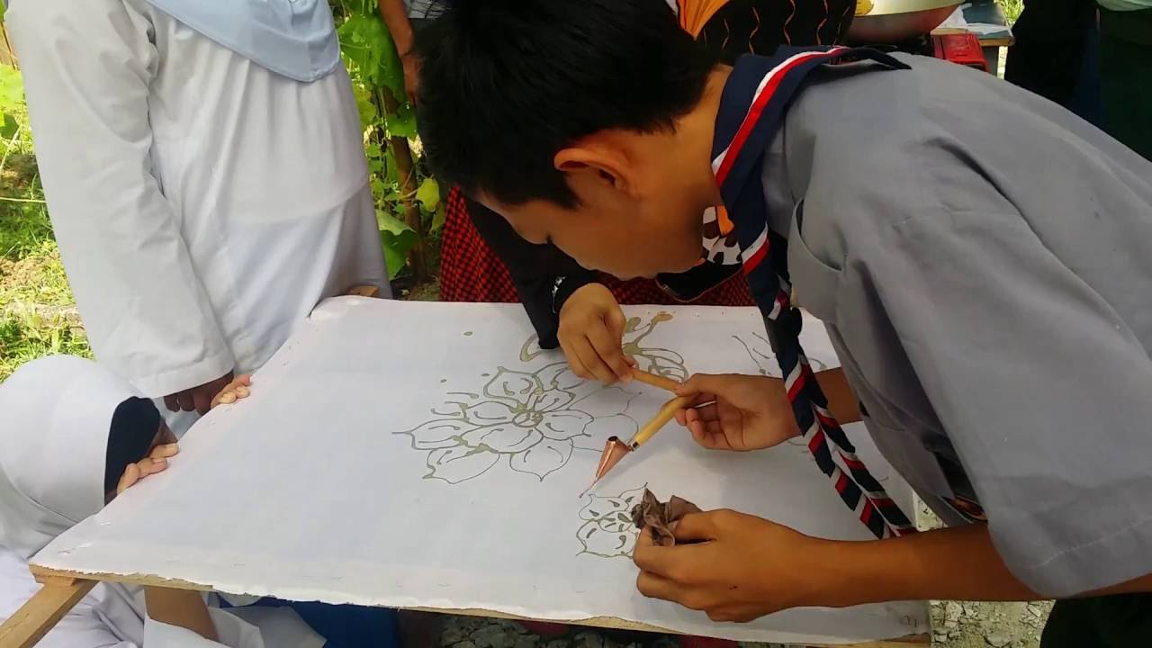 PROSES MENCANTING BATIK PELAJAR PPKI SEMTED - YouTube