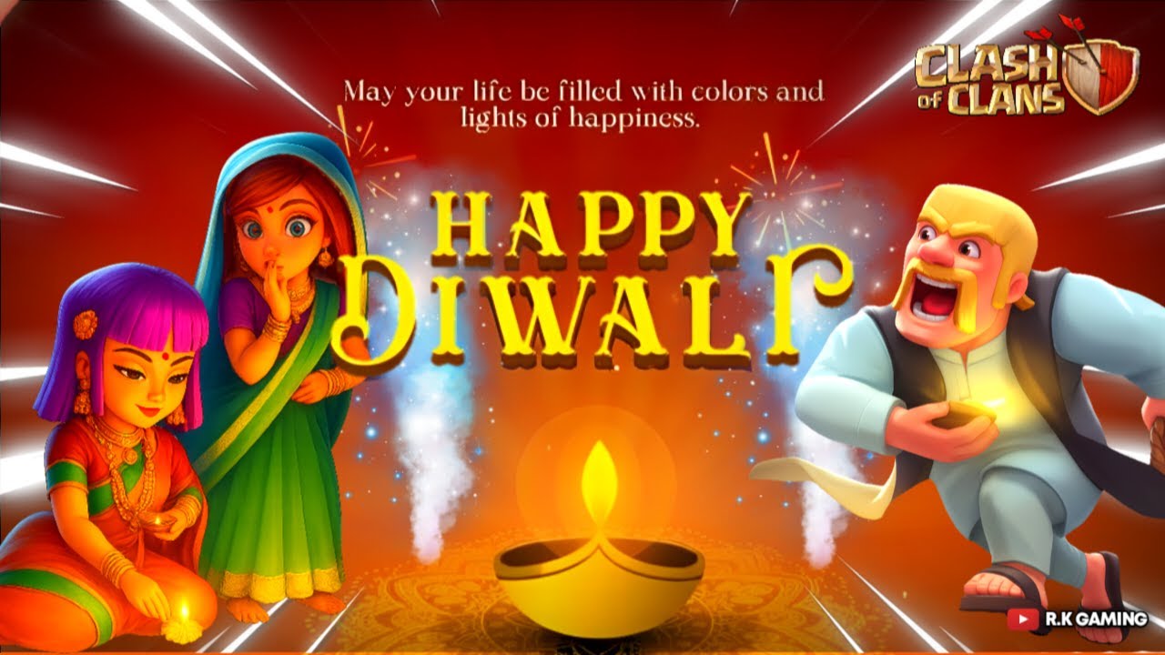Happy Diwali to everyone - 🔴Clash Of Clans LIVE | Base Visiting ...
