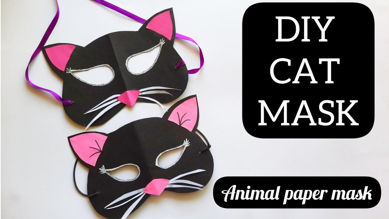 How To Make Cat Mask with Paper | DIY Paper mask | Animal Mask ideas ...