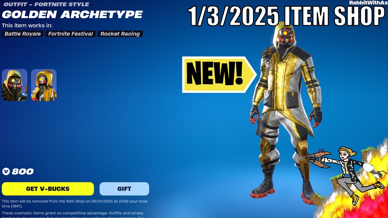 *NEW* Golden Archetype Outfit! | Fortnite Item Shop (3/1/2025) - YouTube