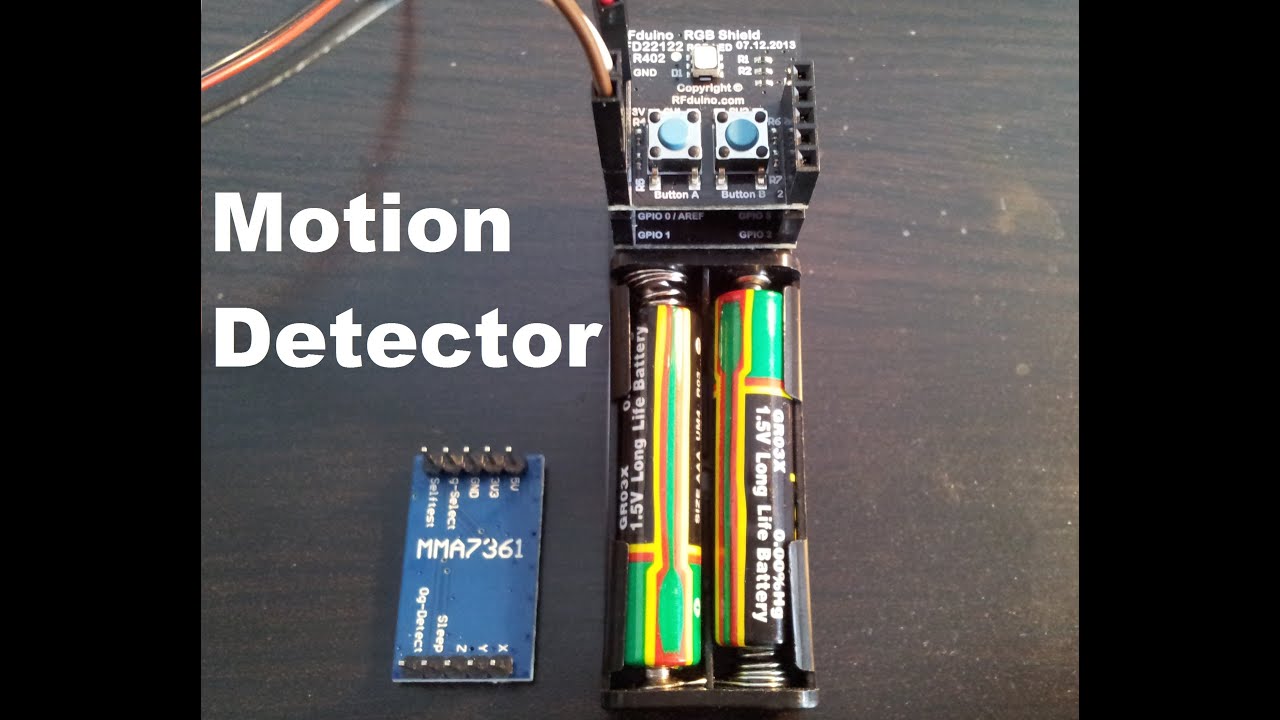 RFduino - Motion Sensor (MMA7361), Bluetooth - YouTube