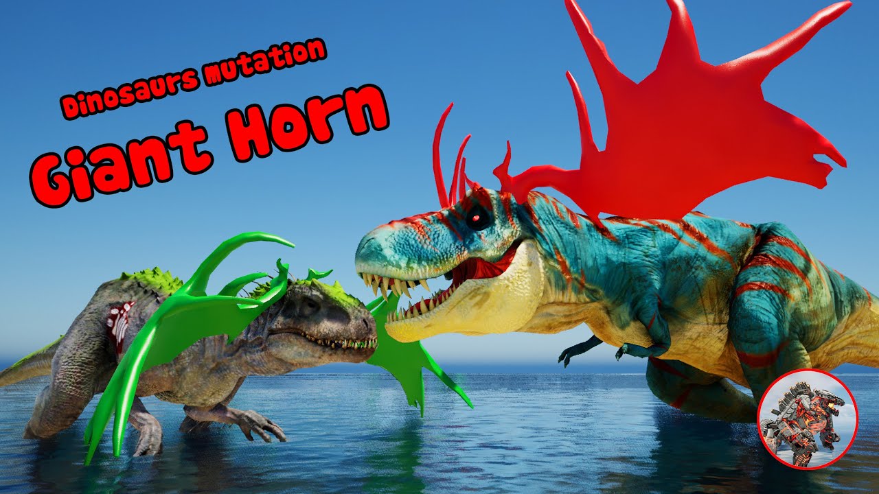 Jurassic World Dinosaur Island Battle for Survival with Giant Horned ...