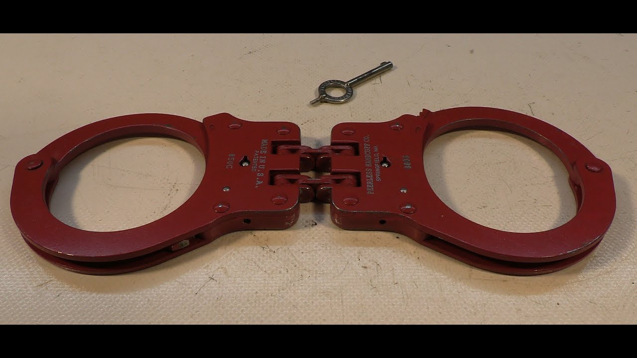 Peerless Model 850C rot Hinged Handcuffs Handschellen Scharnier red ...