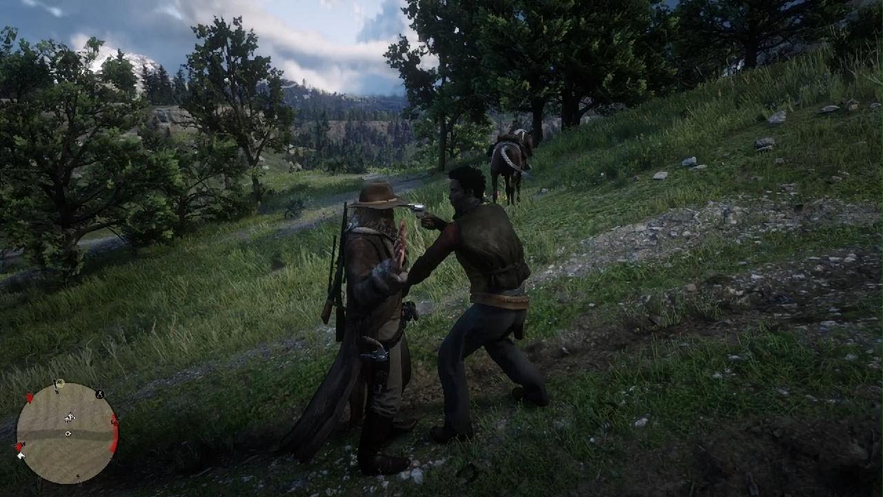 RDR2 - Mexican bandits try to rob Arthur - YouTube