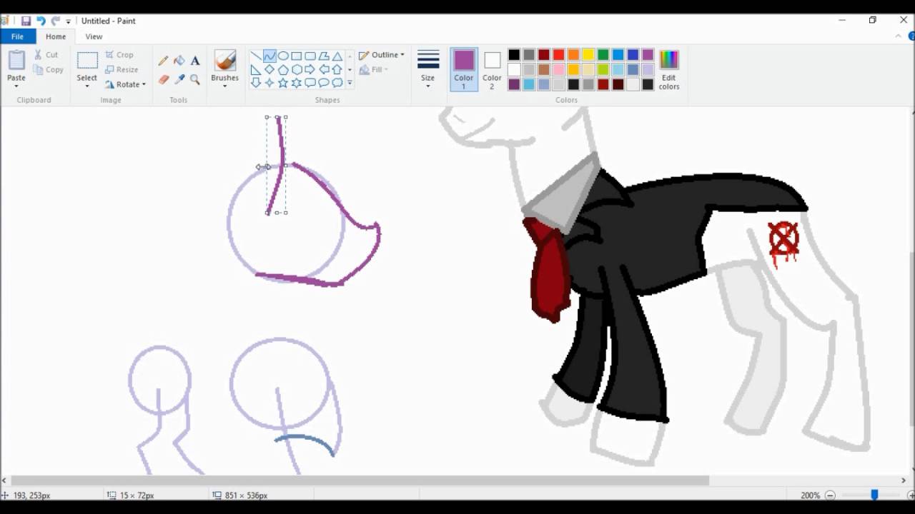 Mlp Purple Guy Meets Slender Man Speedpaint - YouTube