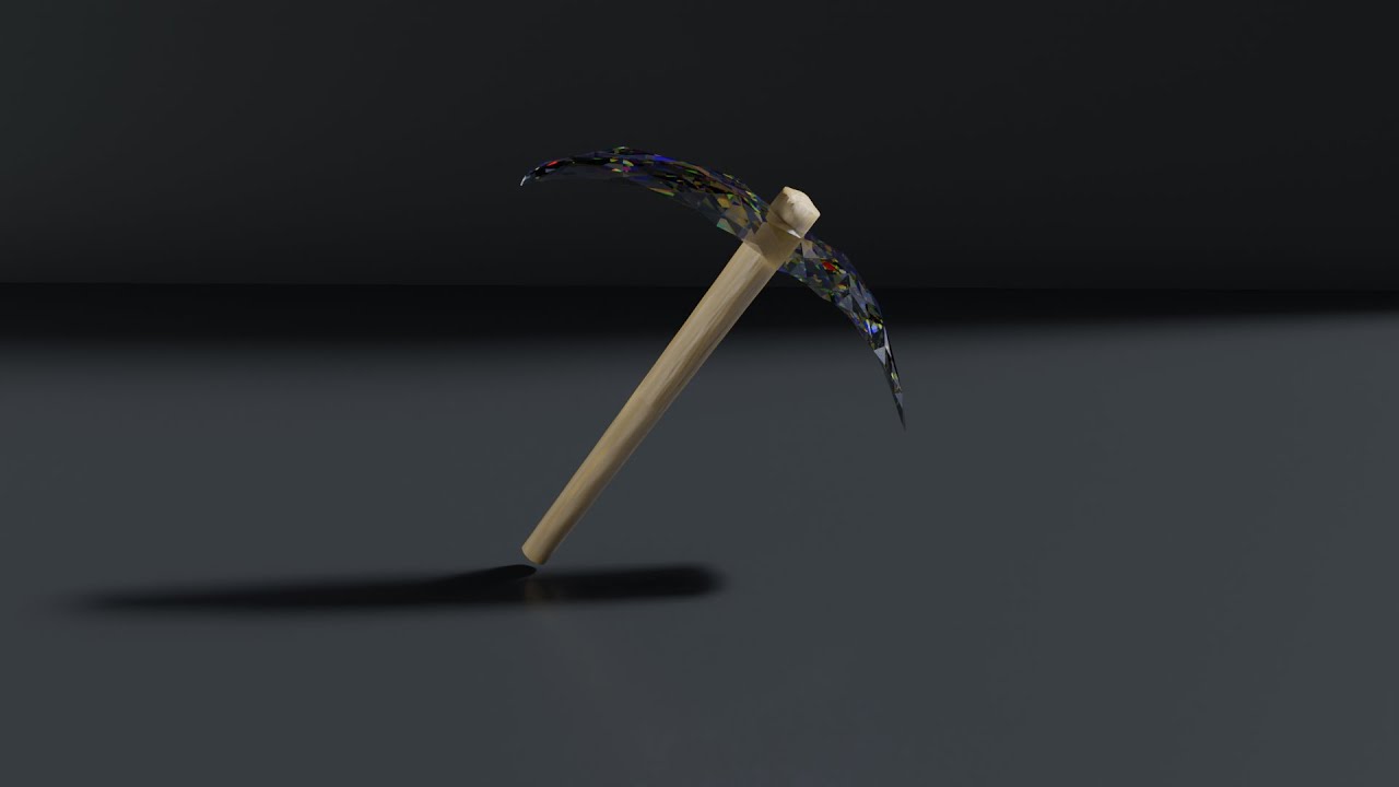 diamond pickaxe in real life - YouTube