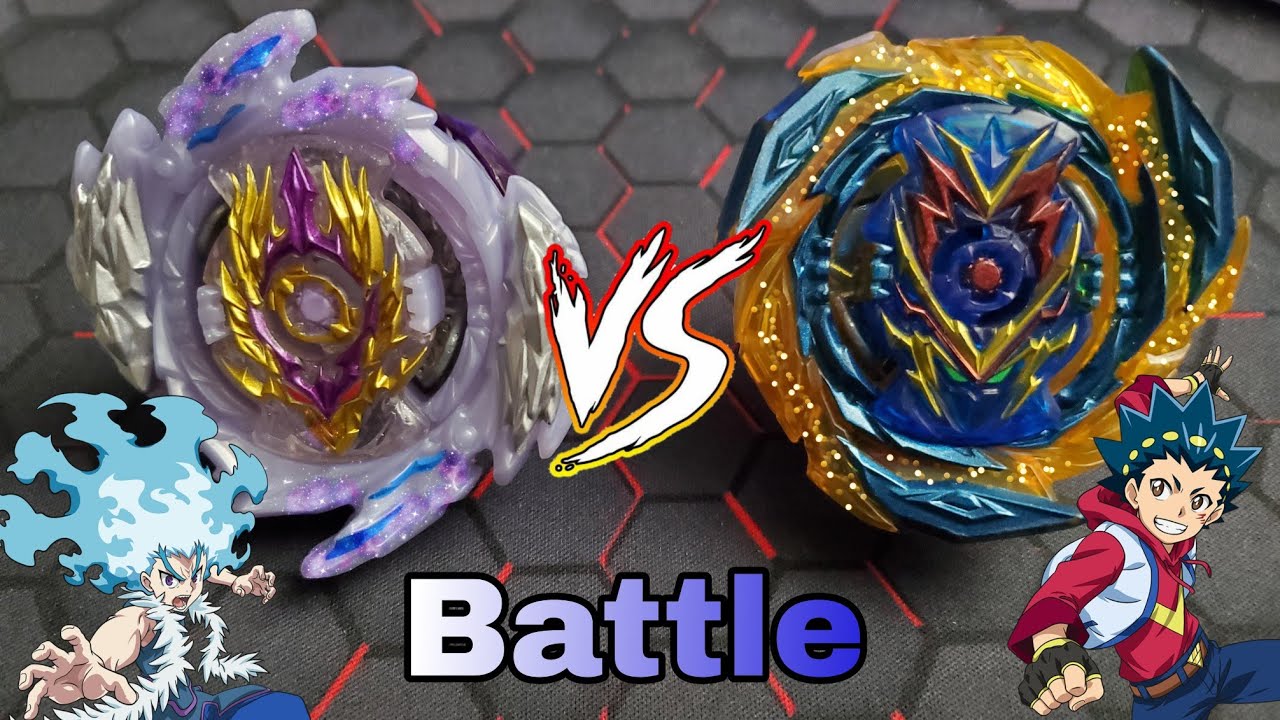 Raid Luinor vs Brave Valtryek - Lui vs Valt - Beyblade Burst Surge ...