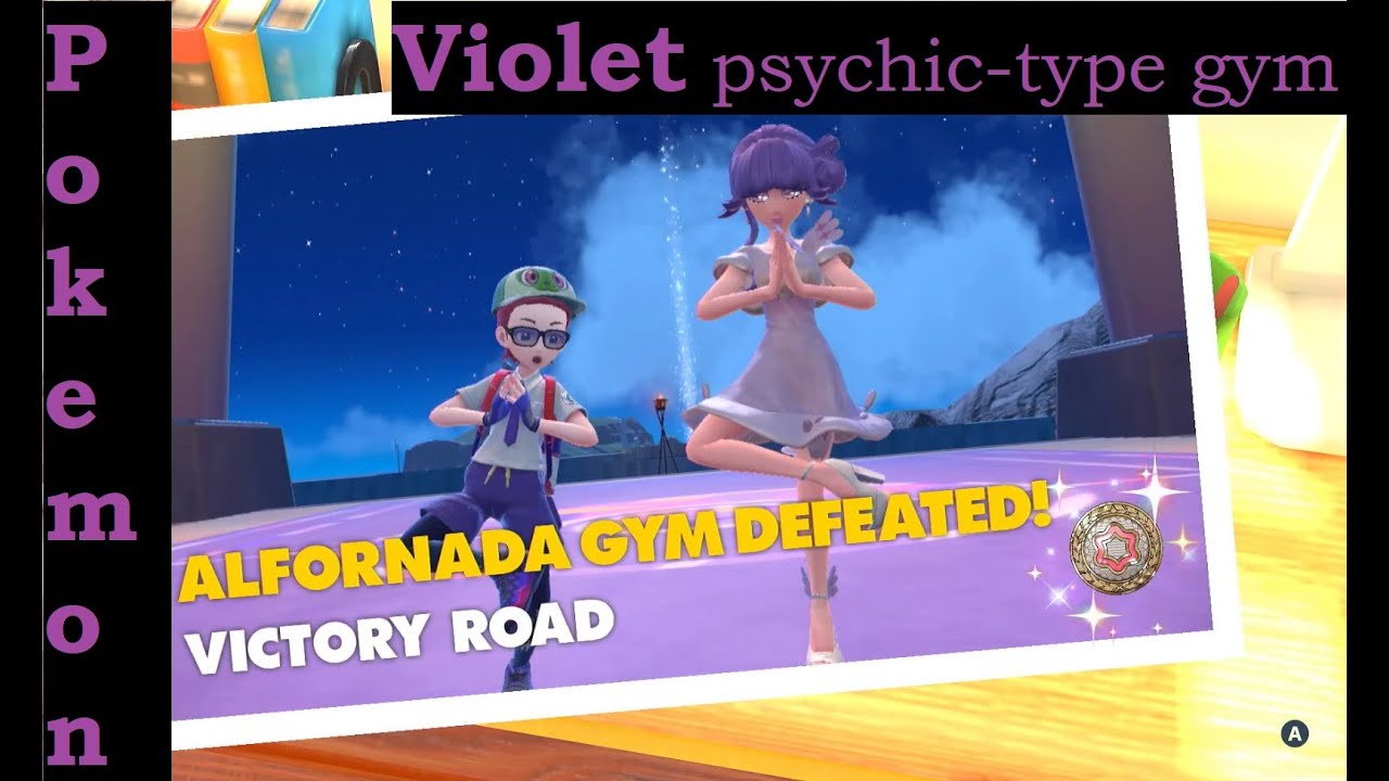 Pokemon Violet 16 - Psychic-type gym, Tulip, Alfornada (victory road ...