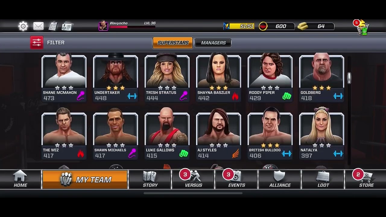 WWE Mayhem Roster Part 5 - YouTube