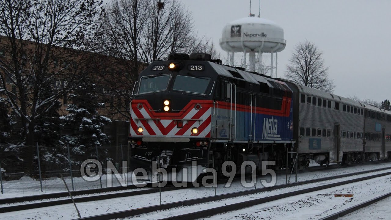 Metra 213 Leads Into Naperville, IL! 1-26-2023 - YouTube