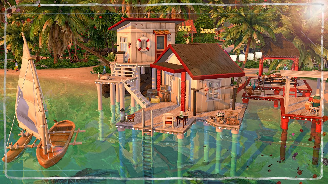 Fish and Shell Marketplace ~ The Sims 4 Speed Build - YouTube