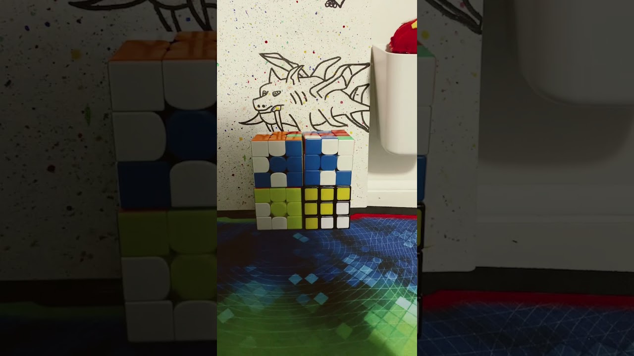 Making the Ukraine country ball on a Rubiks cube Portrait #RubiksCube # ...