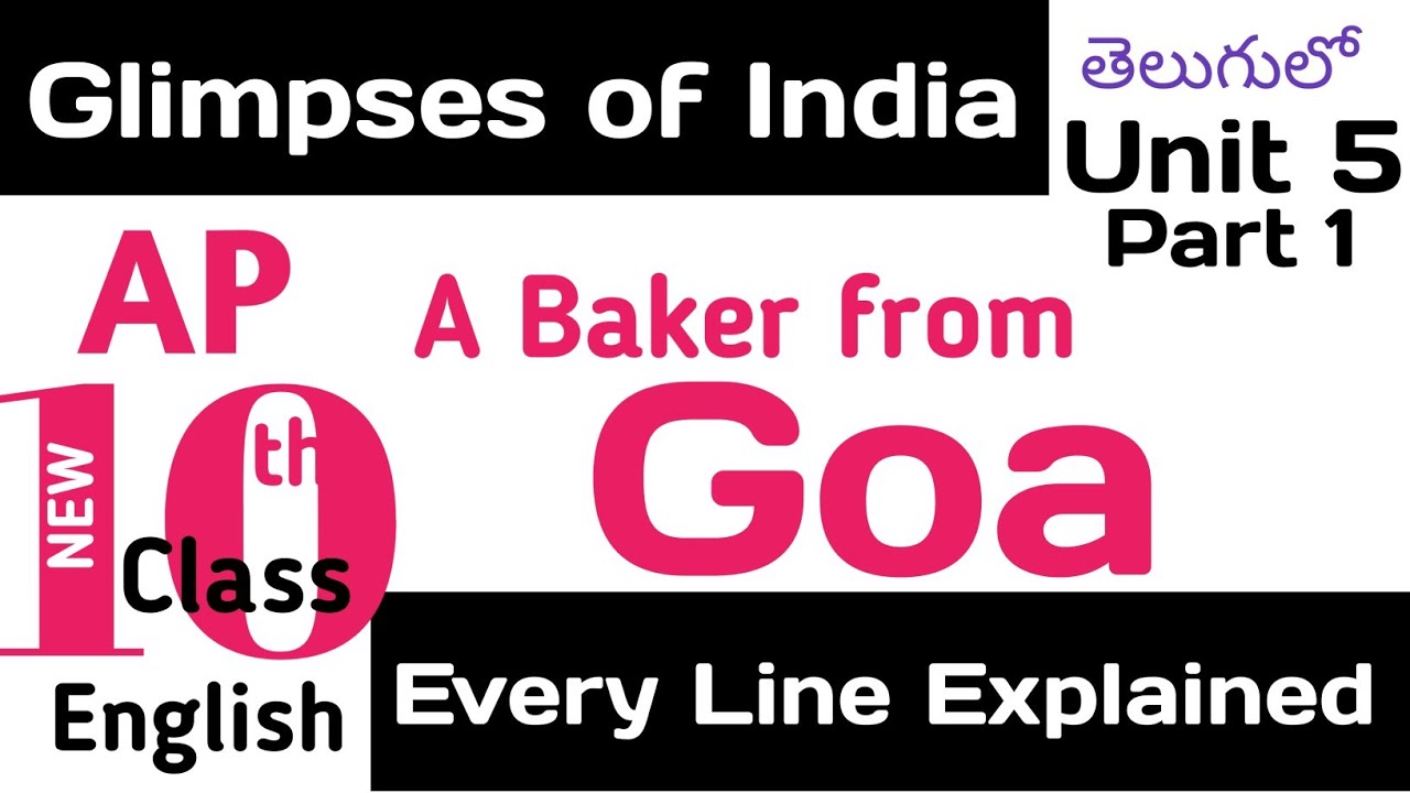 A Baker from Goa Explained in Telugu I Glimpses of India AP CBSE Class ...