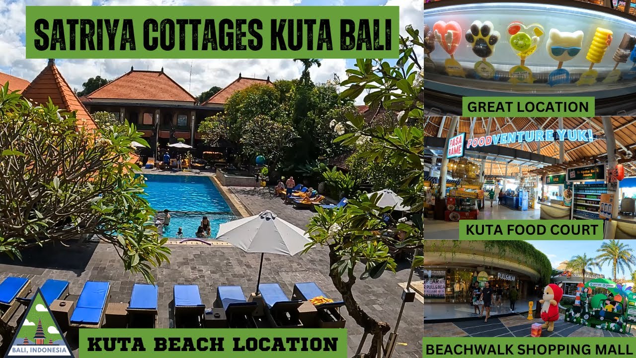 Bali Kuta Hotels Accommodation Satriya Cottages Kuta Beach Hotel - YouTube