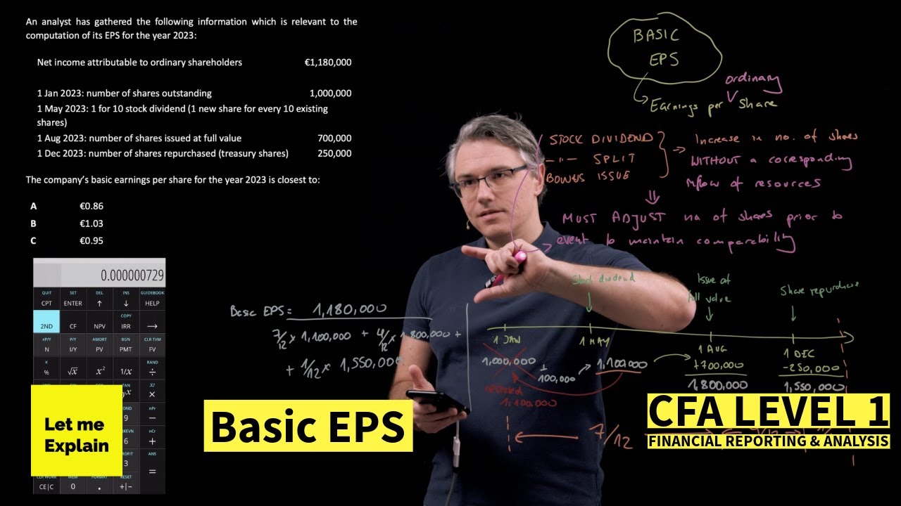 Basic EPS (for the CFA Level 1 exam) - YouTube