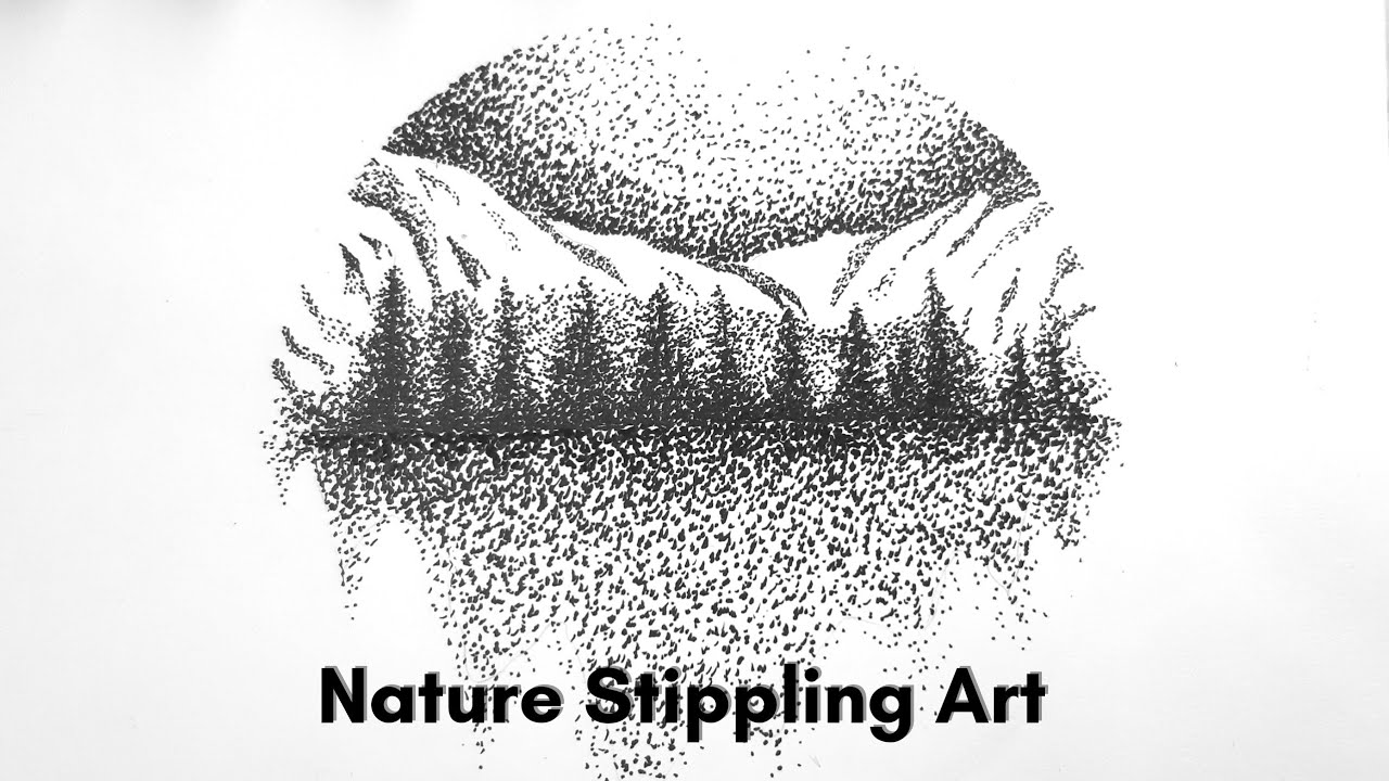 Nature Stippling Art - YouTube