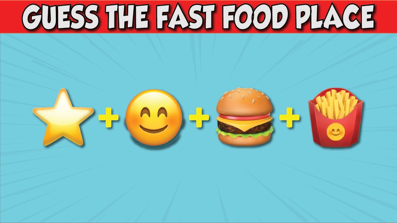 Guess The Restaurant by Emoji | Emoji Quiz Challenge | Fast Food Quiz ...